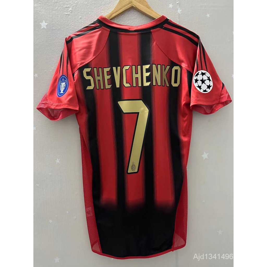 04-05 AC Milan SHEVCHENKO MALDINI Alta Qualidade T-shirt Personalizado ...