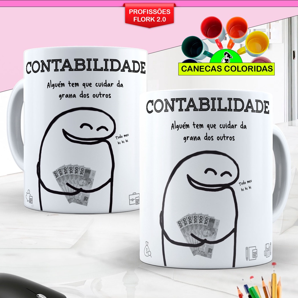 Caneca Personalizada Porcelana Contabilidade Contador Contadora ...