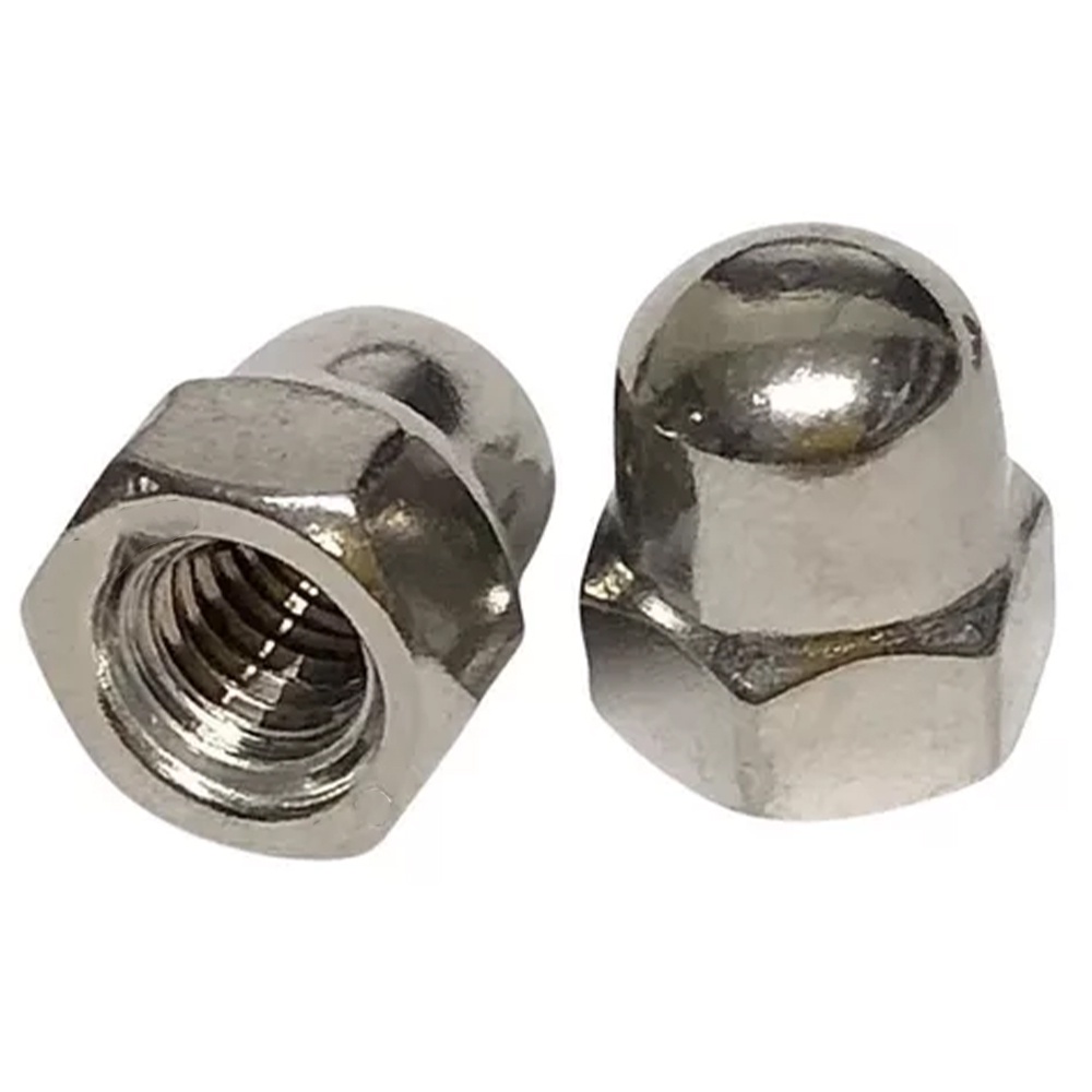 PORCA CALOTA M8 DIN 1587 INOX POLIDO - 10UN | Shopee Brasil