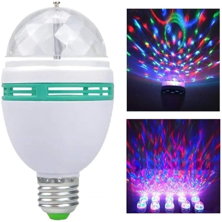 Lâmpada Led Globo Giratório Colorido Rotativo Rgb P/ Festas | Shopee Brasil