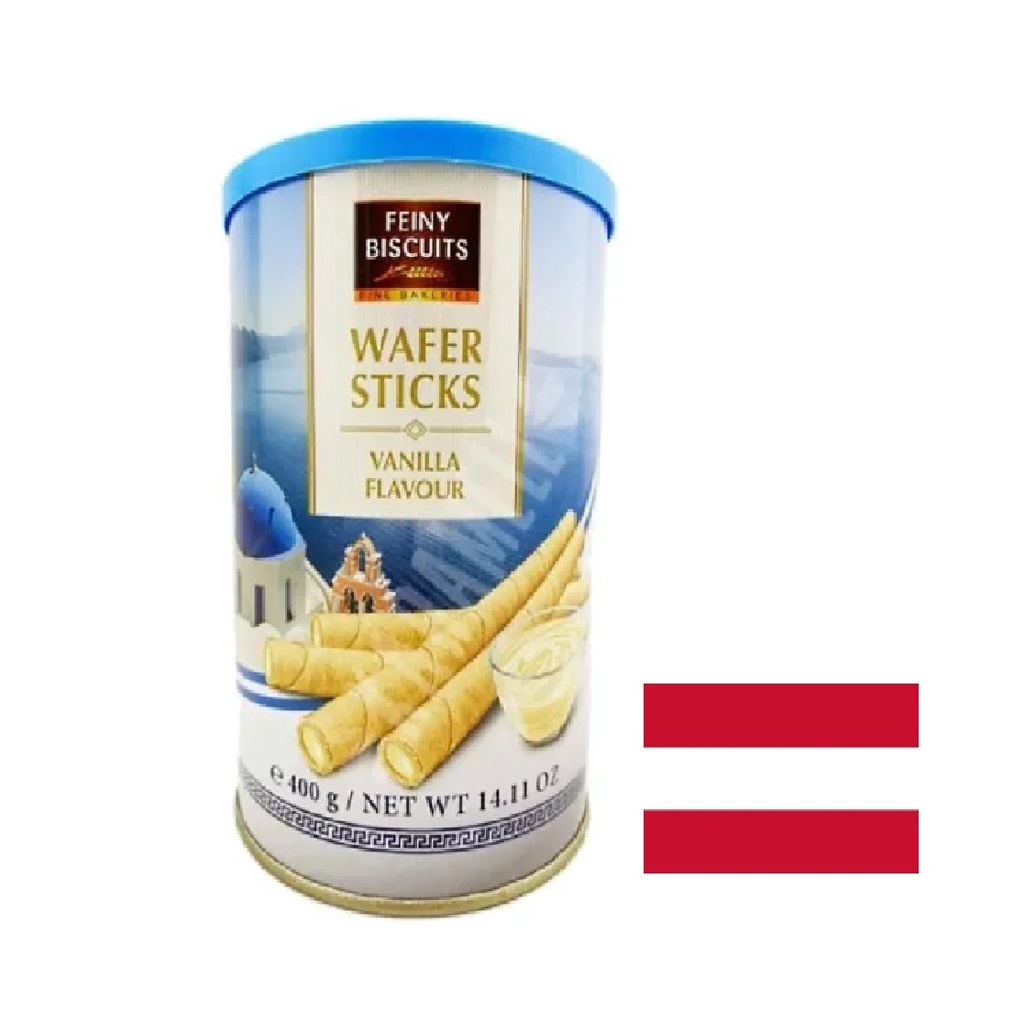 Canudo Wafer com Creme de Baunilha - Feiny Biscuits 400g | Shopee Brasil