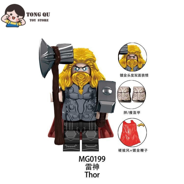 Superhero Minifigures Thor Building Block Toy Collection Ornamentos ...