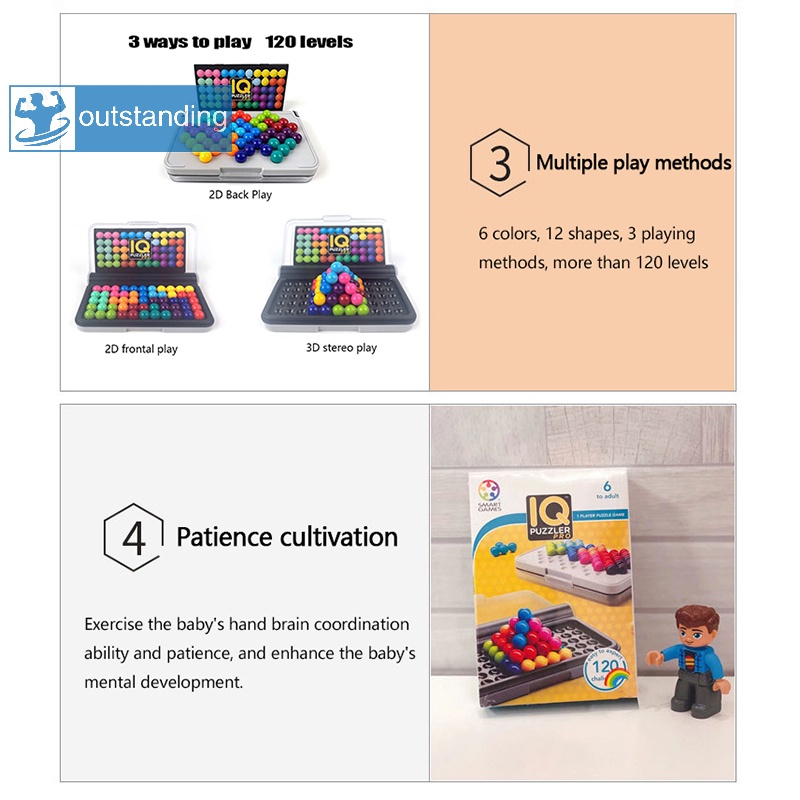 Destaque 1Box Intelligence Magic Beads Cognitive Skill-Building Game ...