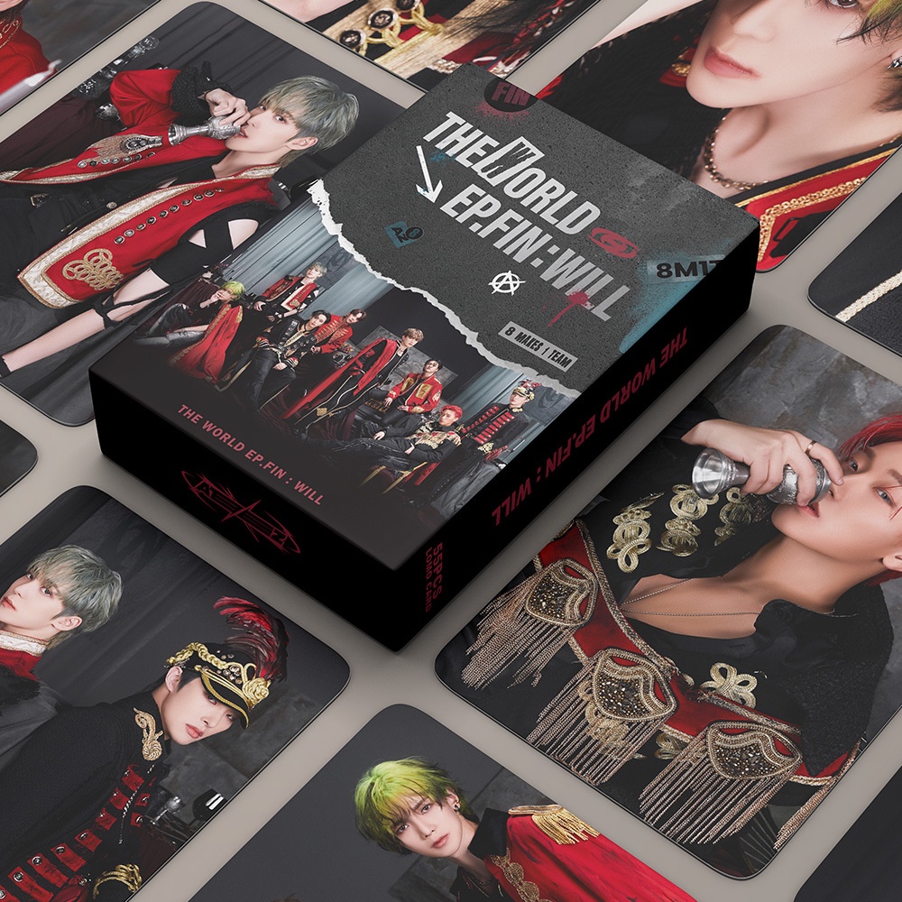 55pcs/box ATEEZ Lomo Cards Album THE WORLD EP.FIN WILL Photocards Kpop Postcards | Shopee Brasil