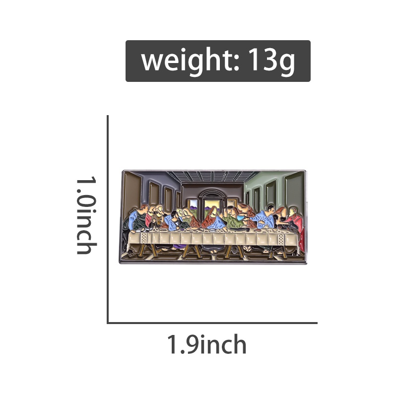 Pintor Italiano Leonardo Da Vinci's " The Last Supper " Broche Mural De ...