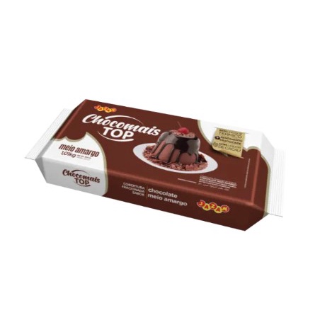 Cobertura Fracionada Chocomais Top Sabor Chocolate Meio Amargo 1,01kg Jazam | Shopee Brasil