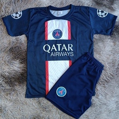 Conjunto do PSG Azul Temporada 2023-2024 Uniforme de Futebol com ...