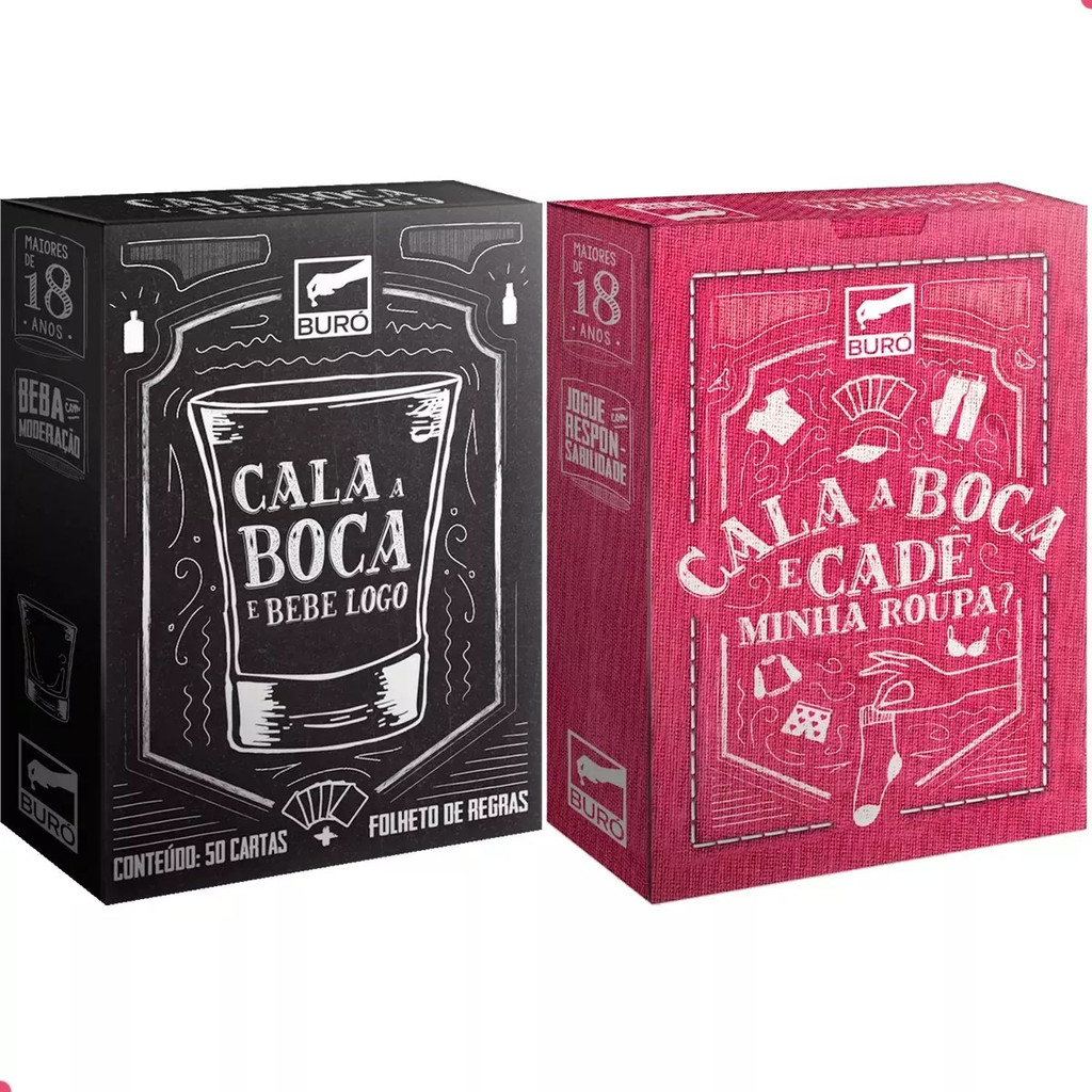 Kit Cala A Boca Bebe Logo Cadê Minha Roupa 2 Jogos 18+ Buró | Shopee Brasil