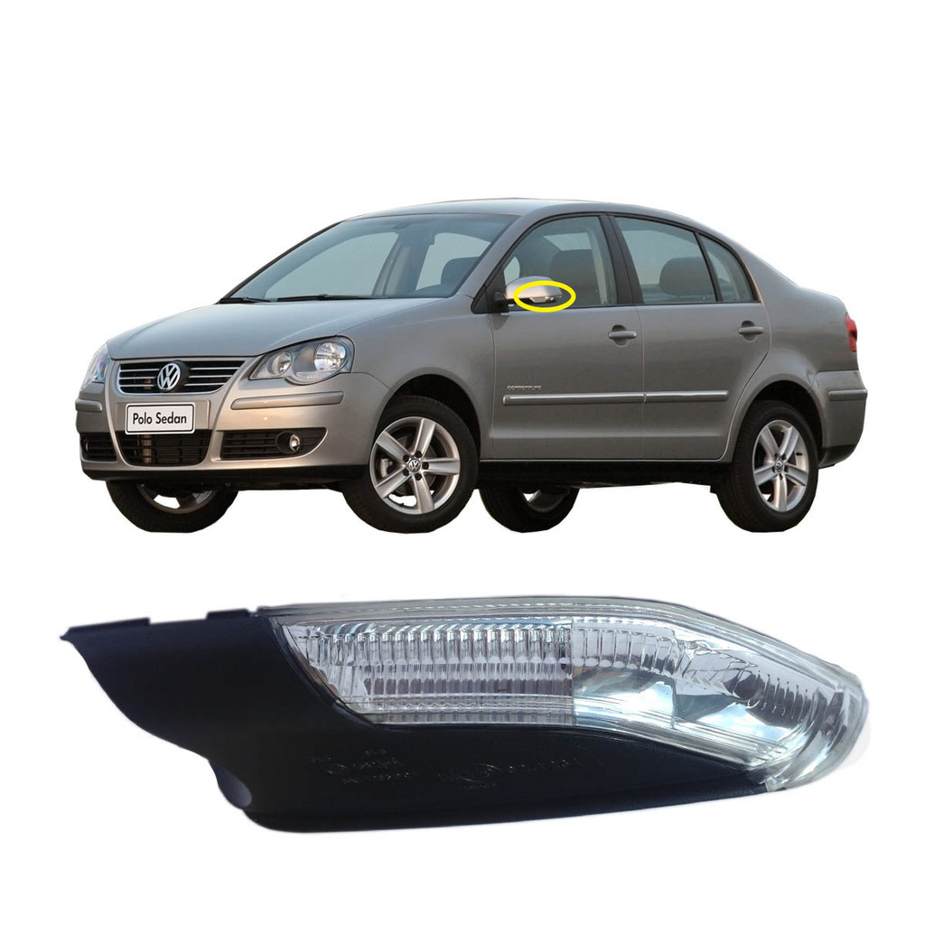 Pisca Seta Retrovisor Esq Vw Polo Sedan 2007 a 2010 Original | Shopee ...