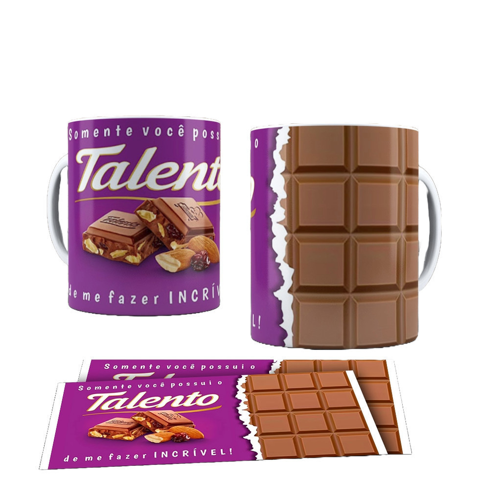 Caneca Chocolate Talento Roxo 325 Ml Porcelana | Shopee Brasil