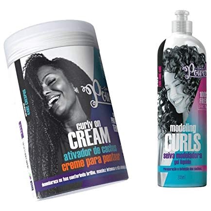 Kit Soul Power Creme Ativador Cachos 800g e Gel Seiva 315ml | Shopee Brasil