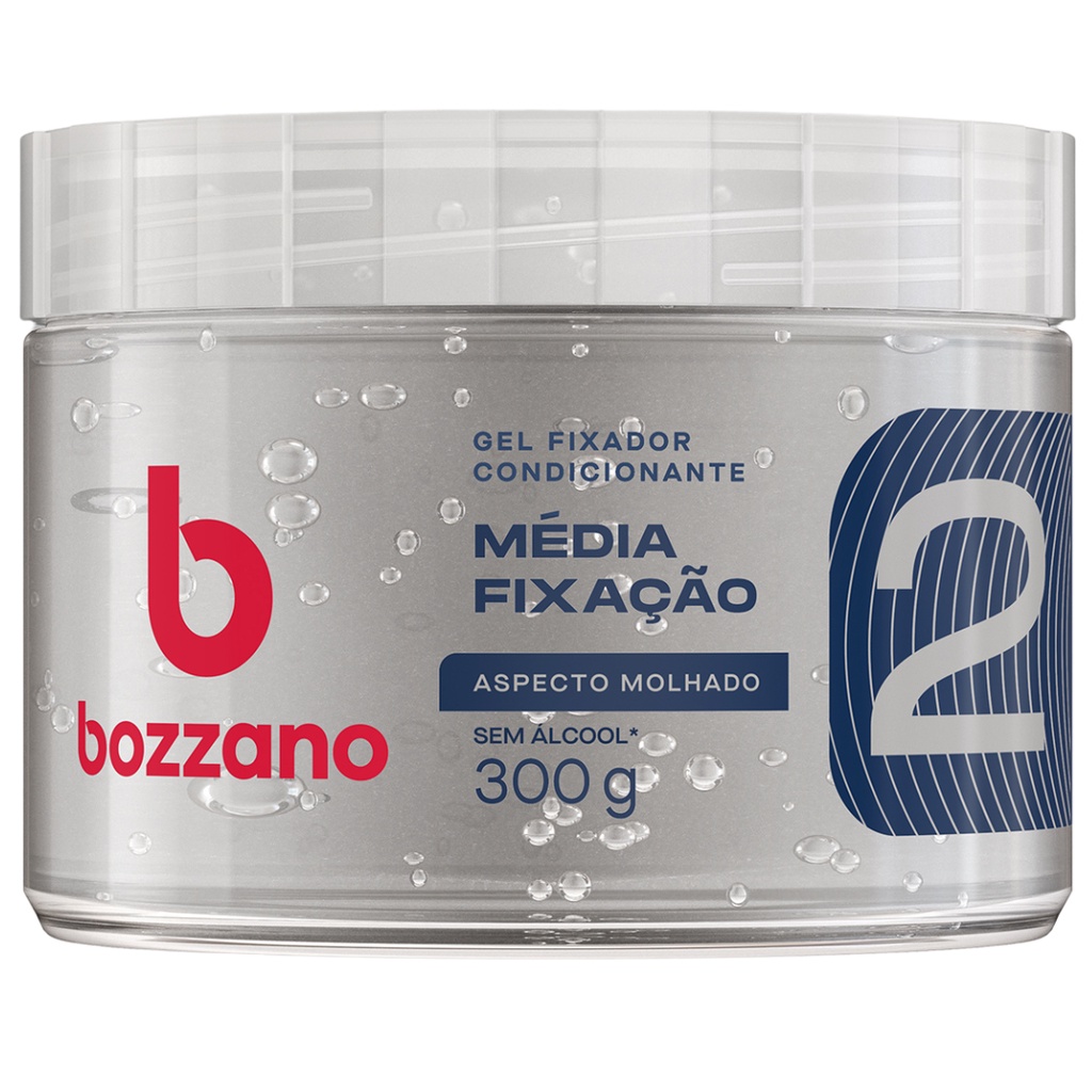 Kit 2 Gel Fixador Bozzano Aspecto Molhado Média Fixação 2 300G | Shopee ...