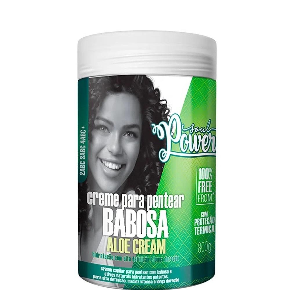Soul Power Creme Para Pentear Babosa Aloe Cream Cachos 800g | Shopee Brasil