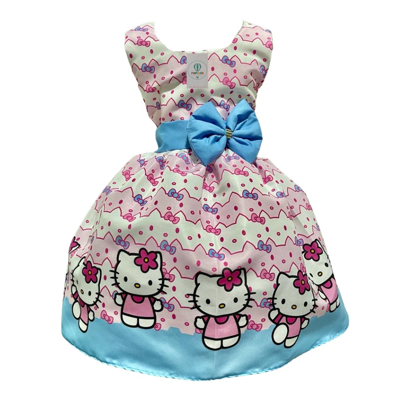 Vestido Luxo Hello Kitty Tam.G (6-7 Anos) | Shopee Brasil