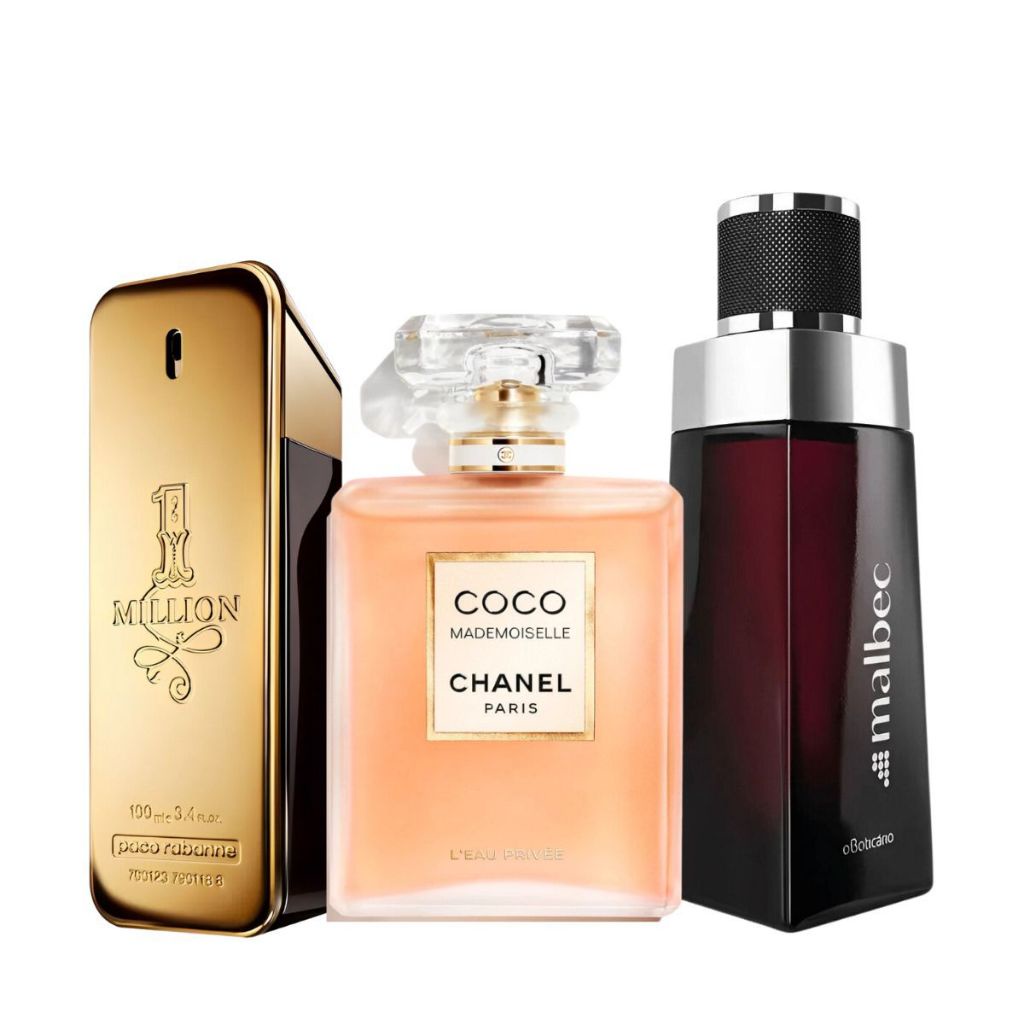 Kit 3 Perfumes Million, Coco Chanel Mademoseli e Malbec - | Shopee Brasil