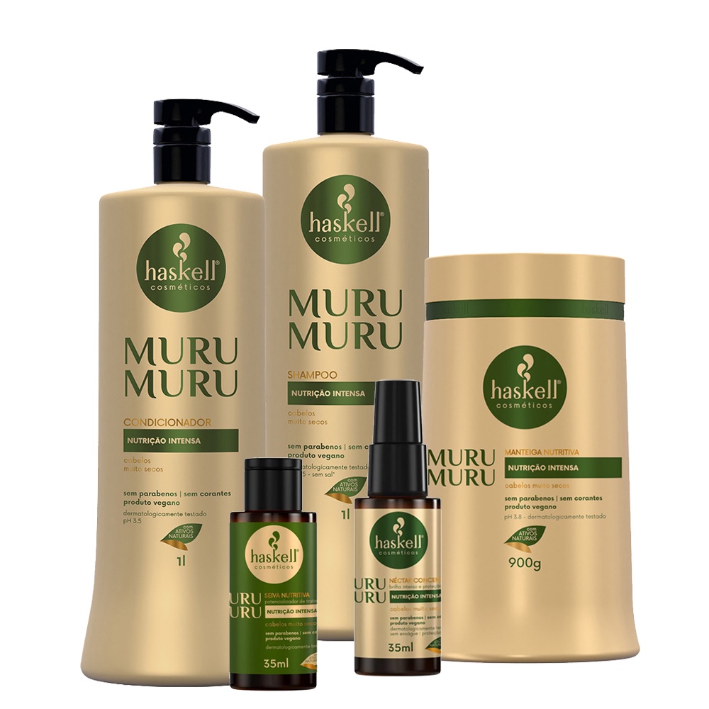 Kit Murumurú Haskell Completo Com 5 Itens - 1L/ 900g | Shopee Brasil