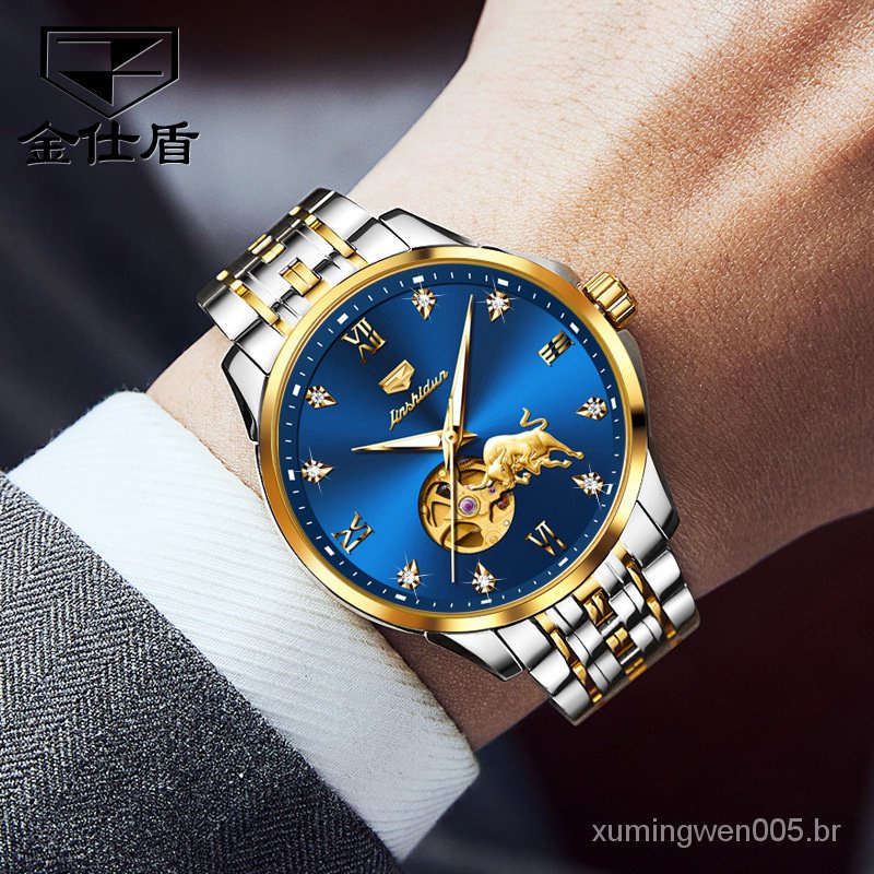 Relógio da marca Jin Shidun oco Jinniu gráfico relógio mecânico ...