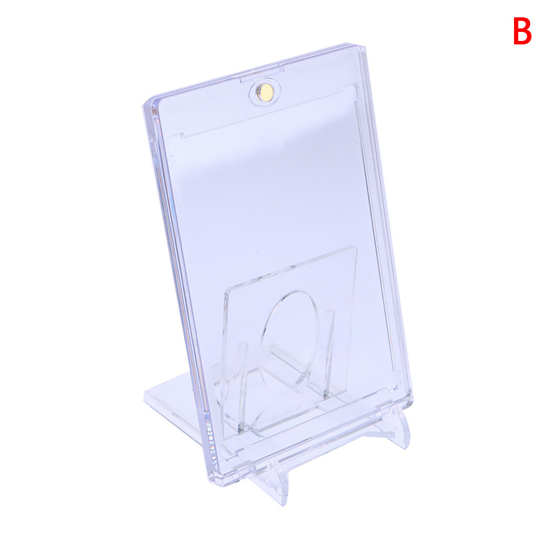 [ala] 1 Conjunto 35PT Porta-Cartões Magnético Protetores De Suporte Mangas De Plástico Rígido ...