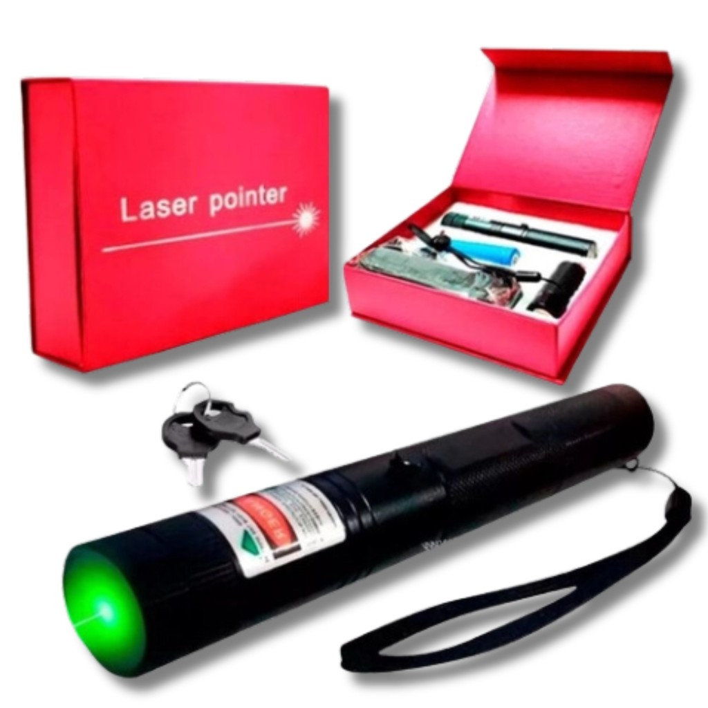 Super Caneta Laser Pointer Verde Ultra Forte 50 km A Prova Dagua ...