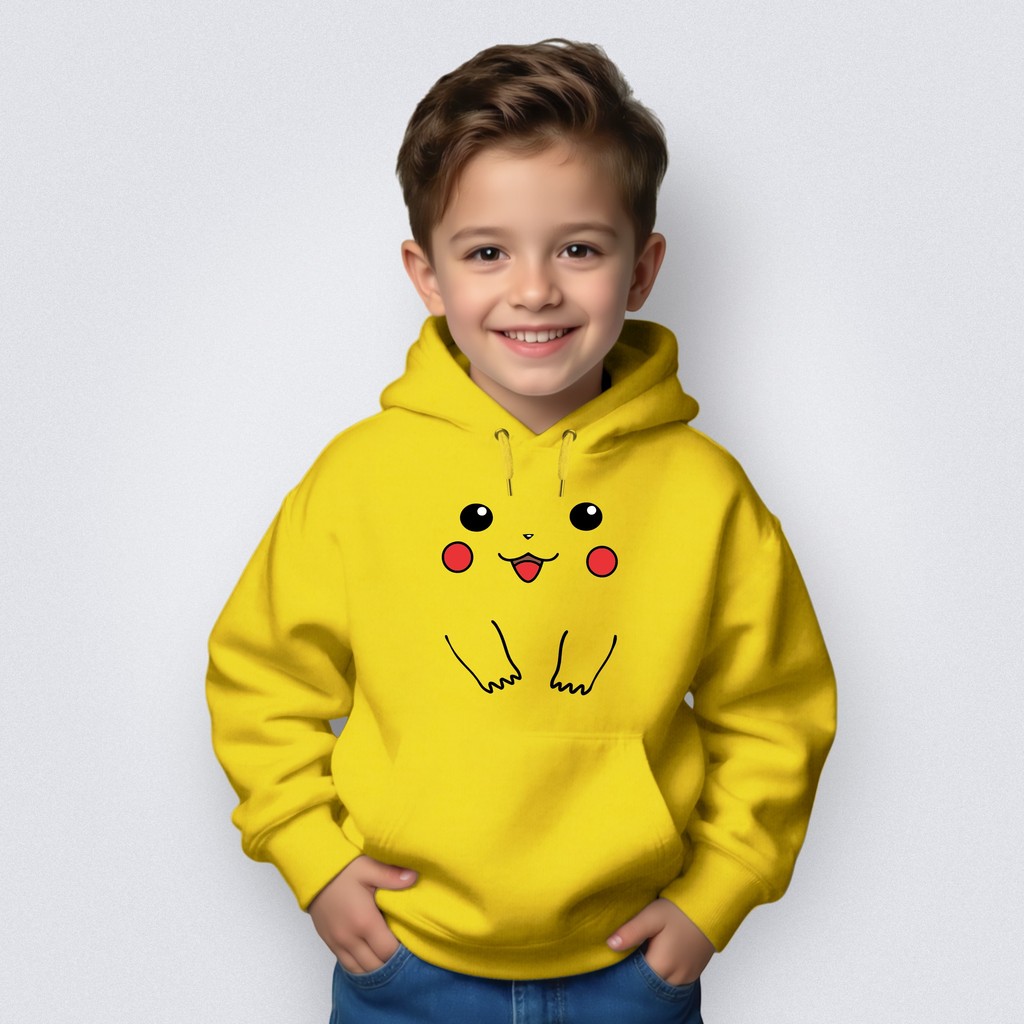 Moletom Infantil Poke-mon Unissex Gola Careca Canguru Com Capuz Kids ...