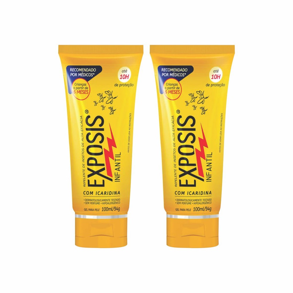 Repelente Exposis Infantil Gel - Kit com 2 Tubos de 100ml. cada ...