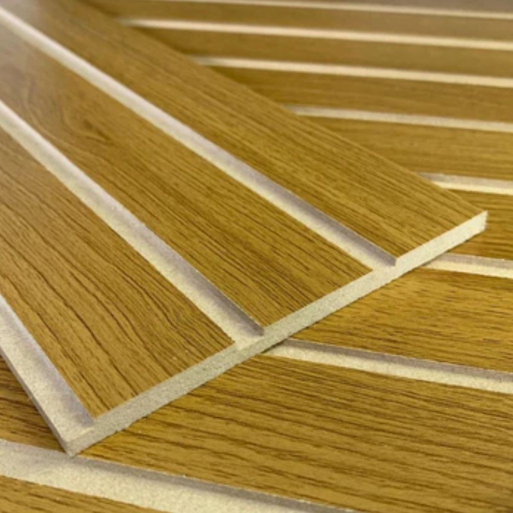 Kit 50 Revestimentos Premium Ripados Placa Painel decorativo MDF 45x11 ...