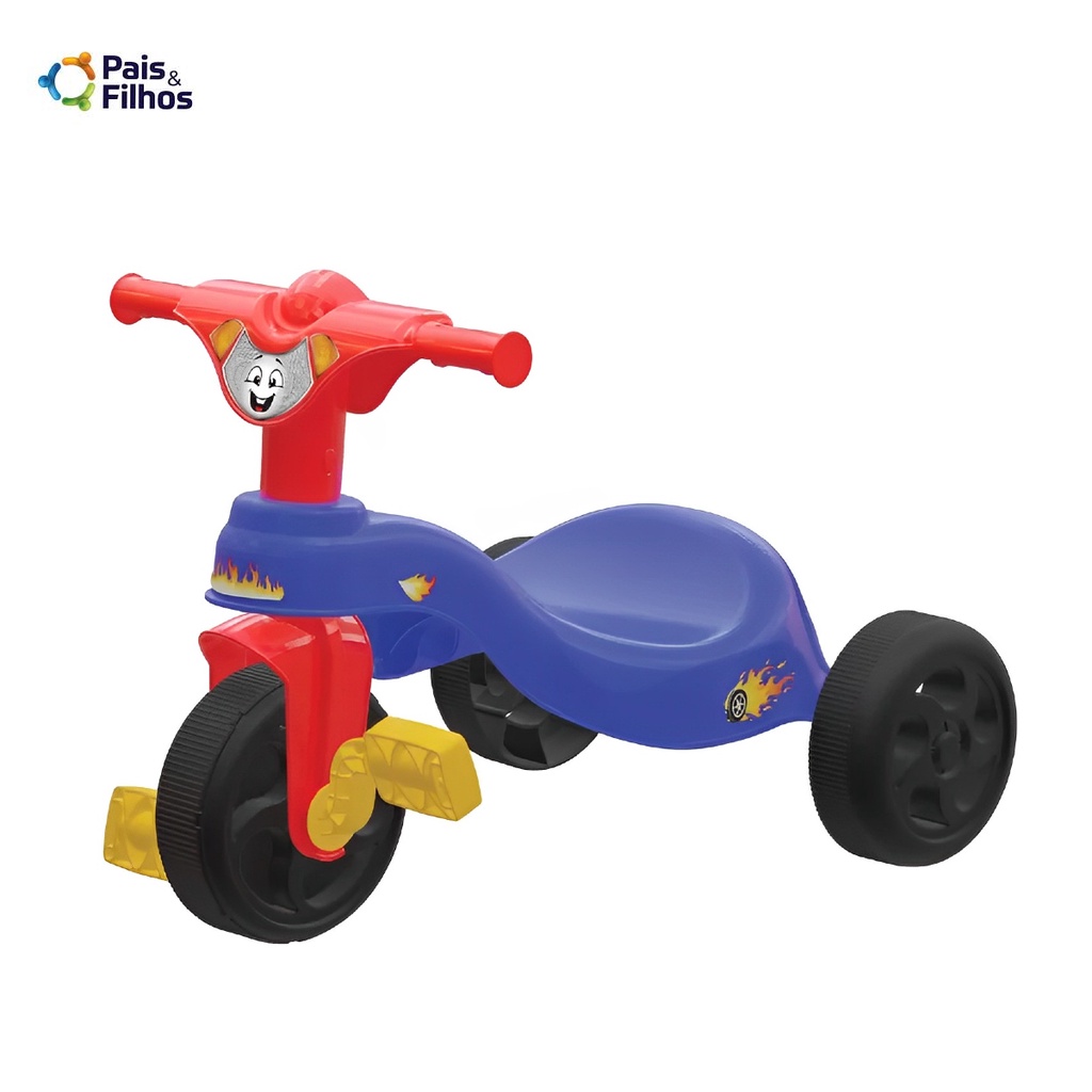 Triciclo Motoca Infantil Azul Fast Velotrol Com Pedal Para Menino ...