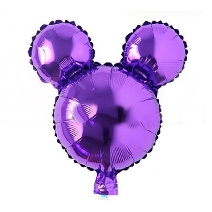 Balão de Festa Metalizado 65'' 60 - Simbolo Mickey Mouse Roxo - 1 ...