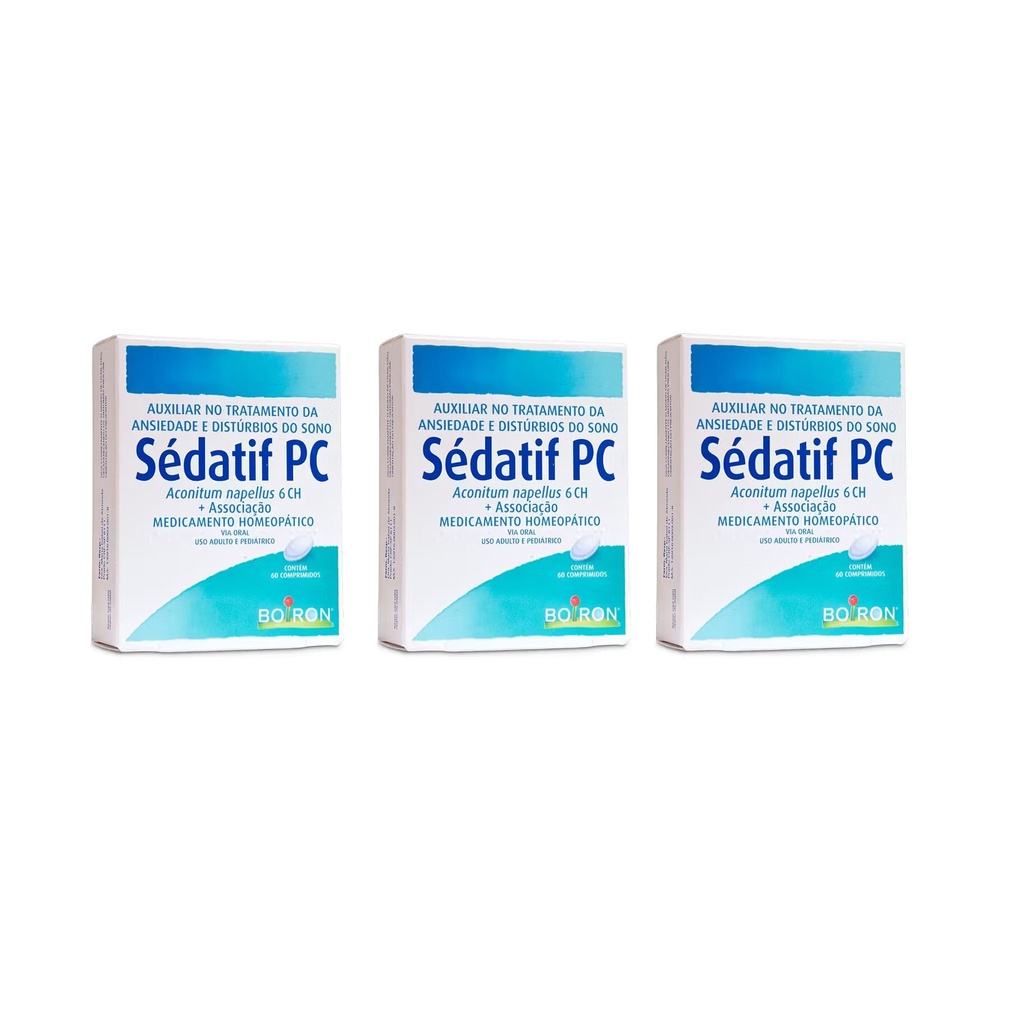 Kit 3 Sedatif PC com 60 Comprimidos - Boiron | Shopee Brasil
