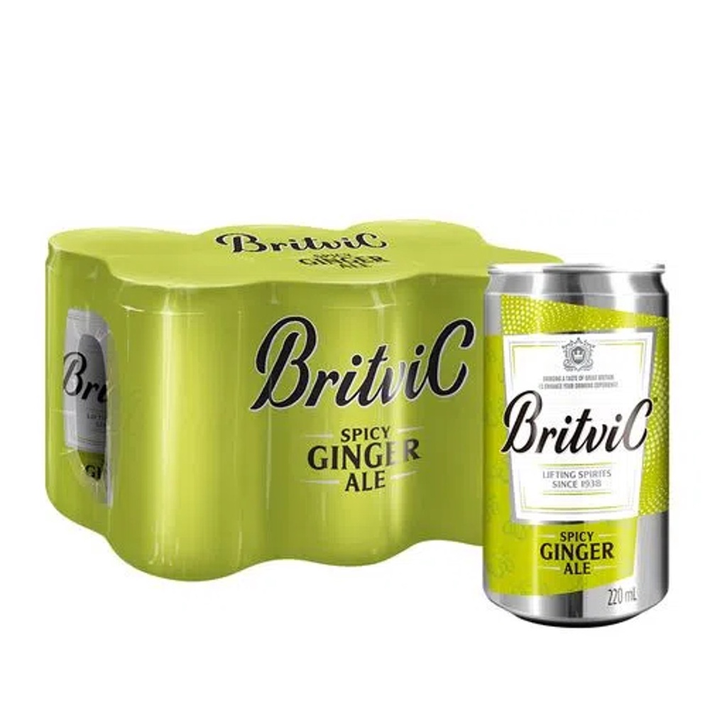 Refrigerante Spicy Ginger Ale Britvic 220ml (6 Latas) | Shopee Brasil