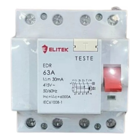 Disjuntor Dr tetrapolar 63a 4P Interruptor Diferencial Residual | Shopee Brasil