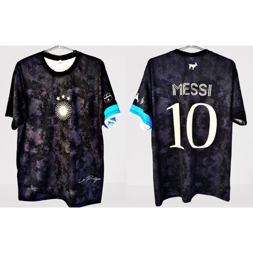 Camisa Messi Argentina Preta | Shopee Brasil