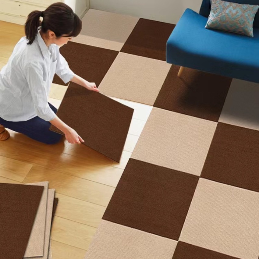 Universal DIY Living Room Rug Flocked Pile Cuttable Home Decor 1pcs ...