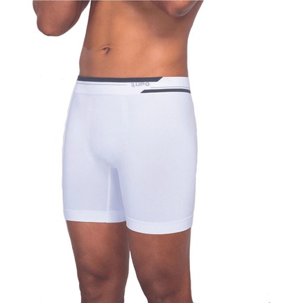 Cueca Masculina Box Boxer Alongada Sem Costura Microfibra Lupo Estilo ...