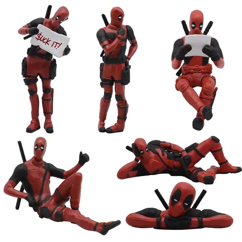 boneco Deadpool Modelo Guerra Policial Reclining Postura Manual Bonecas ...
