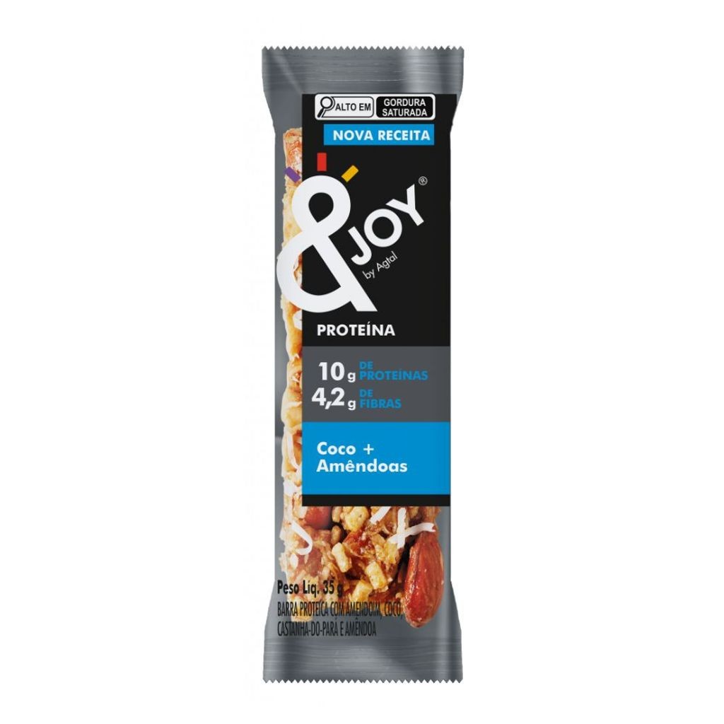 Barra de Proteína Protein Nuts &Joy Coco e Amêndoas com 35g | Shopee Brasil