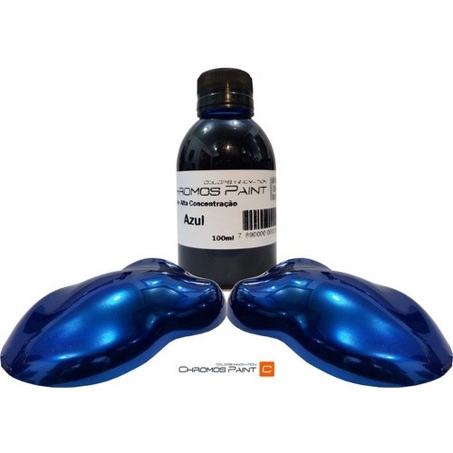 Tinta Candy Cromo Azul Kandy Emb De 100ml Chromos Paint | Shopee Brasil