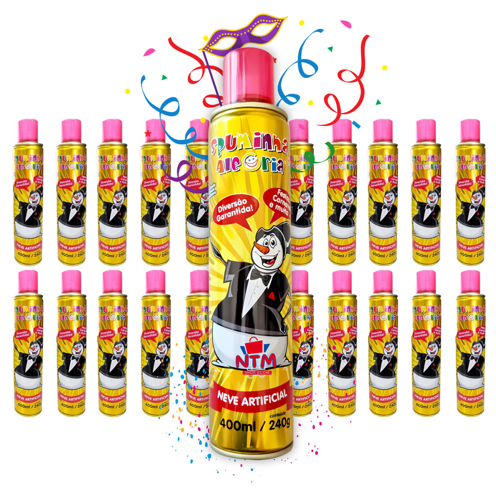 Kit Espuma Carnaval Spray Neve Artificial Festas Espuminha Folia ...