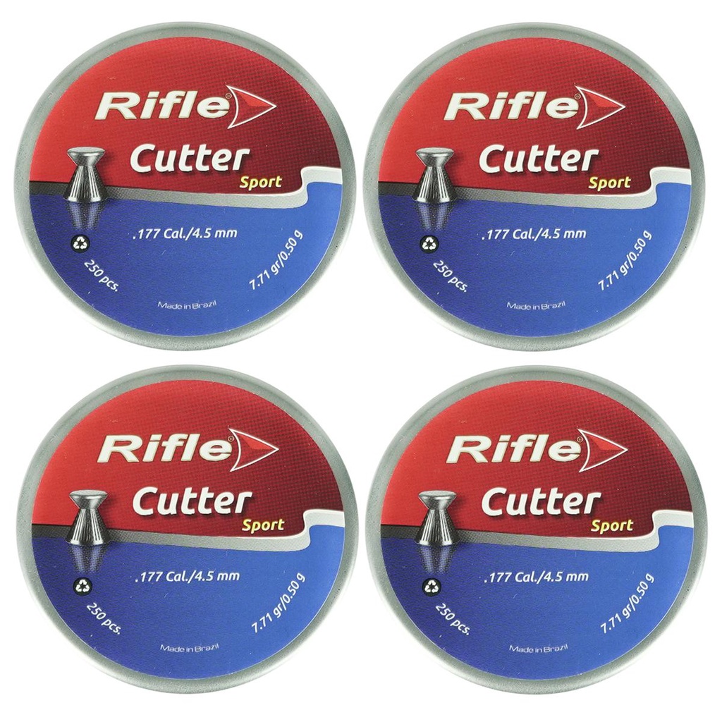 4un De Chumbinho 4.5mm Rifle Cutter Sport - 250 Unidades | Shopee Brasil