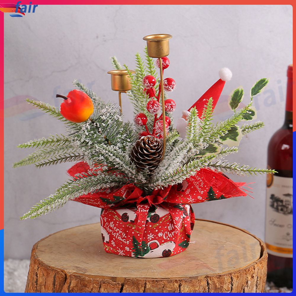 Candelabro De Natal Decoração Frutas Vermelhas Grinalda Artificial ...