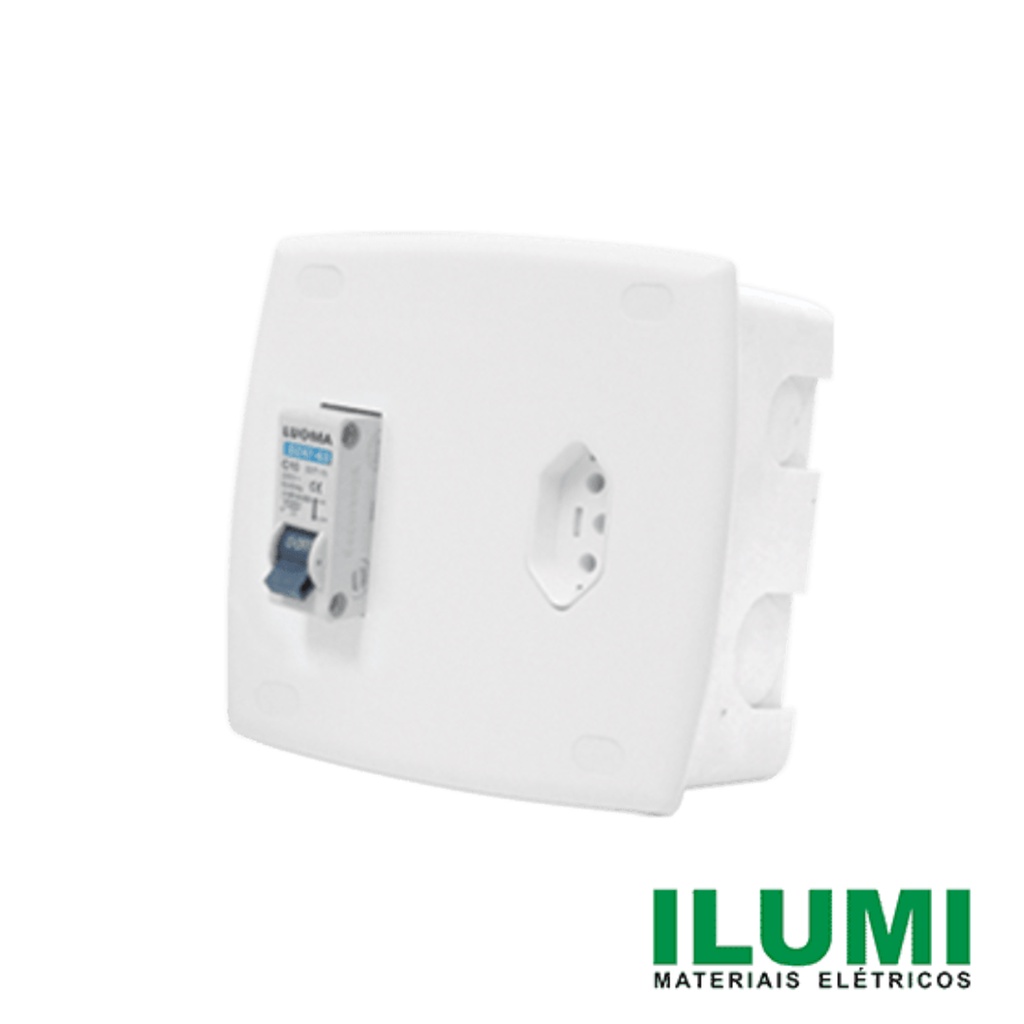Caixa Embutir Ar Condicionado ILUMI com Disjuntor e Tomada | Proteção e ...