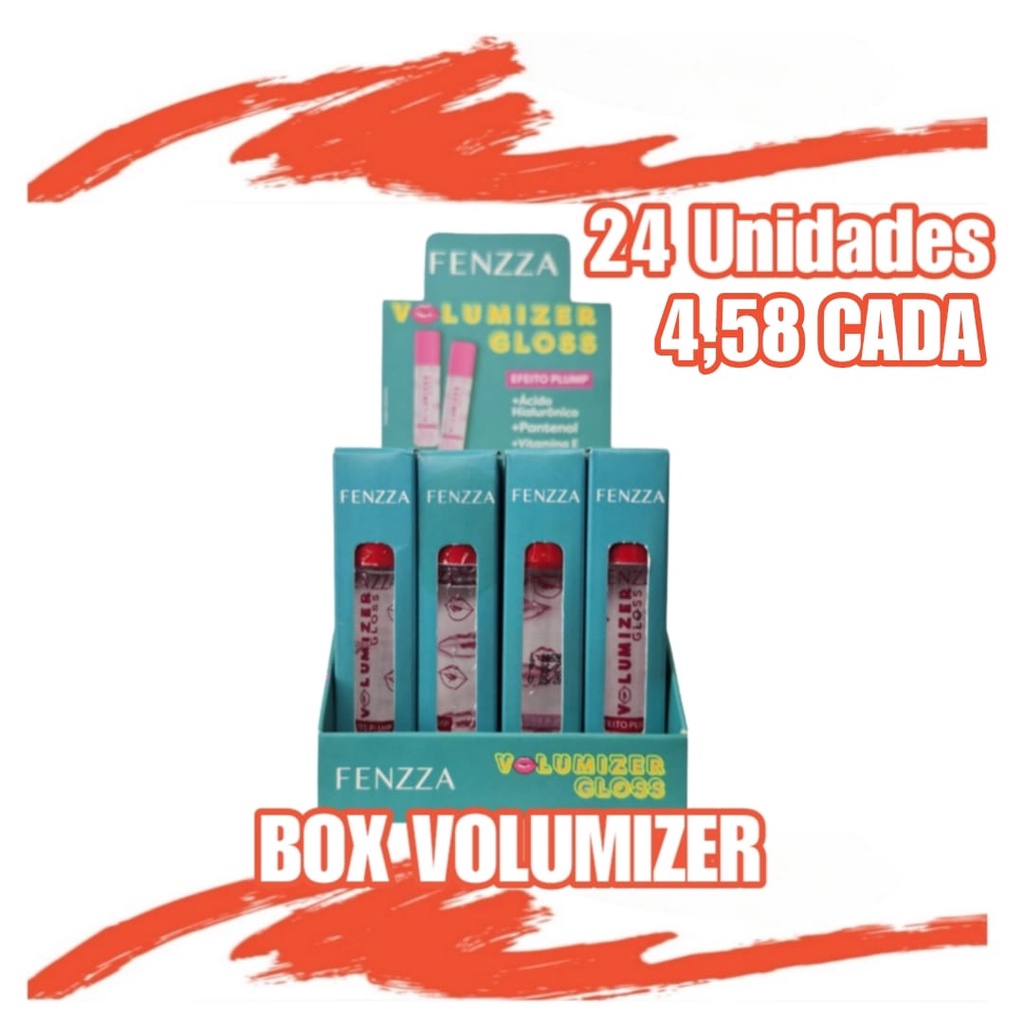 Gloss Labial Efeito Plump Volumizer- Fenzza - BOX 24 Unidades | Shopee ...