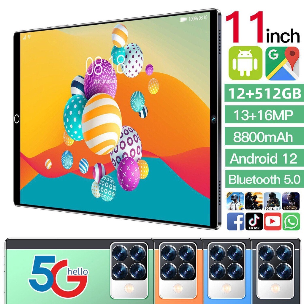 2023 Melhor Tablet 11 Polegadas 12 Núcleos 5G/4G Dual WiFi PC Android ...