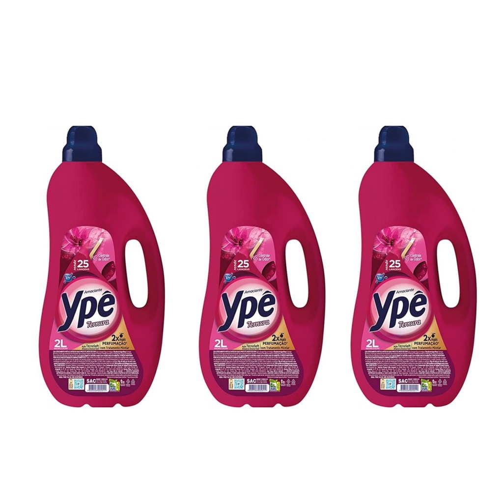 3 Ypê Amaciante ype de Roupas Ternura 2 Litros ype | Shopee Brasil