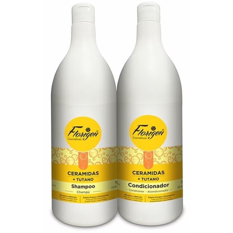 Kit Ceramidas + Tutano Florigen Shampoo e Condicionador 1L | Shopee Brasil