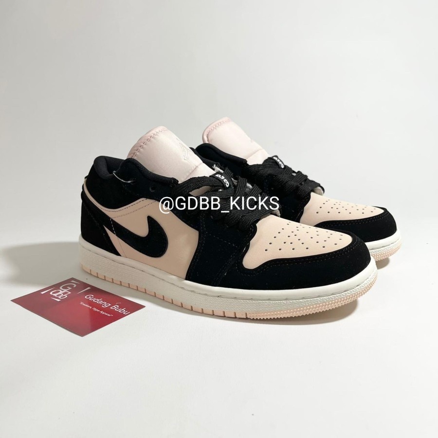 Nike Air Jordan 1 Cano Baixo Preto Goiaba Gelo | Shopee Brasil