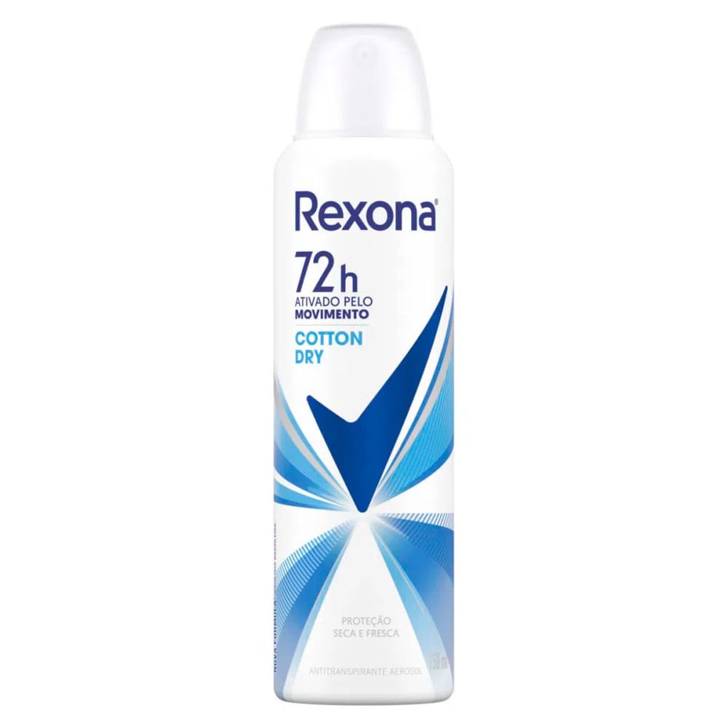 Desodorante Aerosol Rexona Cotton Dry Azul 150ml | Shopee Brasil