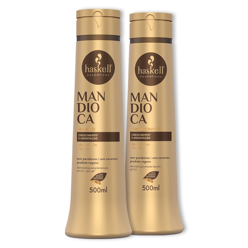 Kit Haskell Mandioca Shampoo E Condicionador 500ml | Shopee Brasil