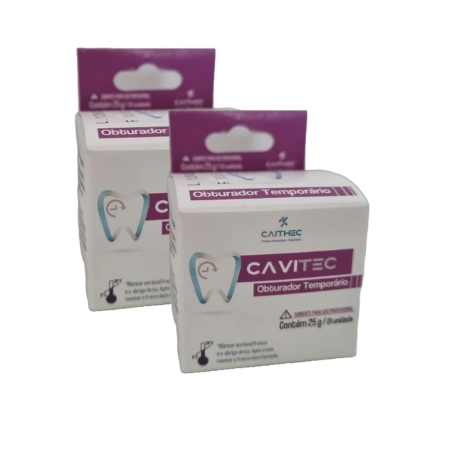 Cimento Obturador provisorio 25g Cavitec - Caithec - KIT C/ 2 unid ...