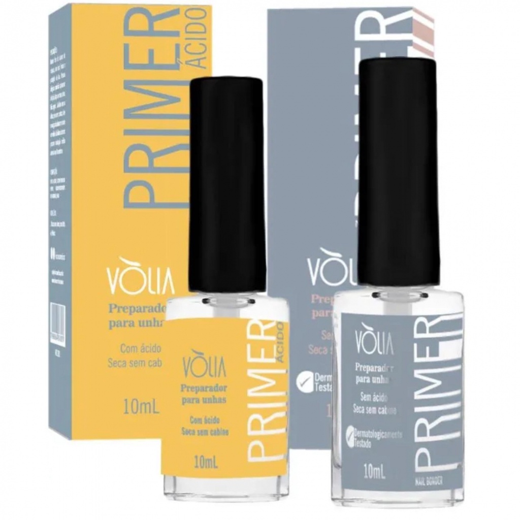 Kit Volia Primer Ácido + Primer Adesivador Alongamento Unha Gel ...